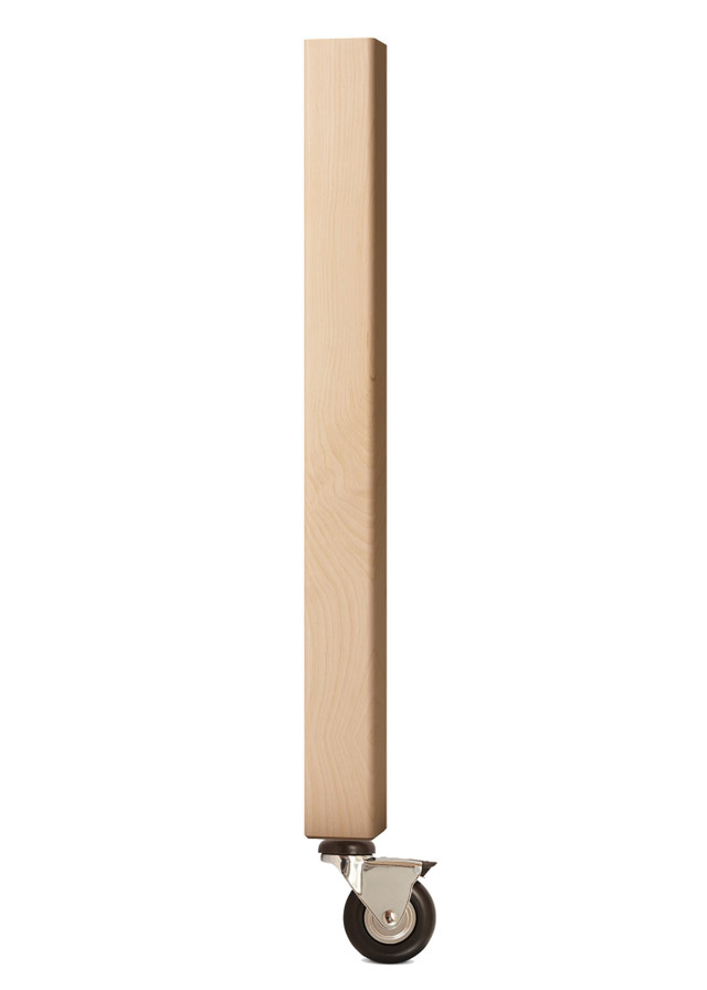 29" Parsons Square Wood Dining Table Leg w/ Caster Wheel | Shop Online