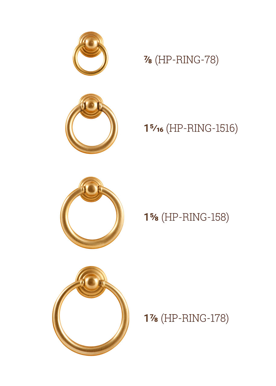 Brass Drawer Ring Pulls - TableLegs.com