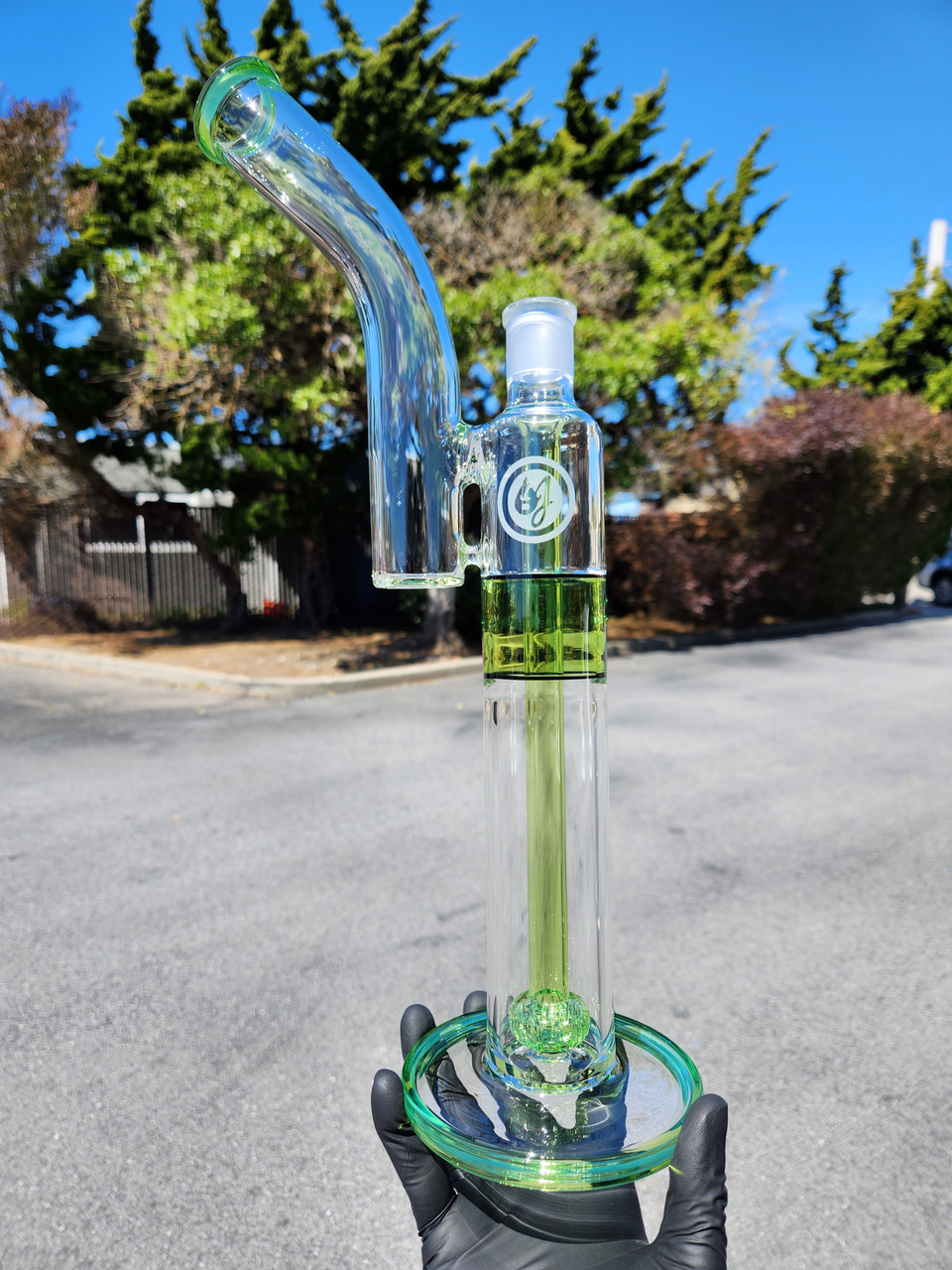 OJ - King Bubbler w/ 18mm Female Joint - Lime Green - The Dab Lab