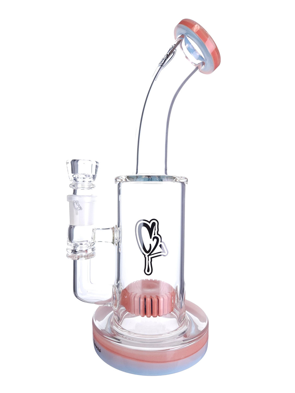 CUSTOM CREATIONS - Circ Perc Tube w/ 18mm Slide - Sunset - The Dab Lab