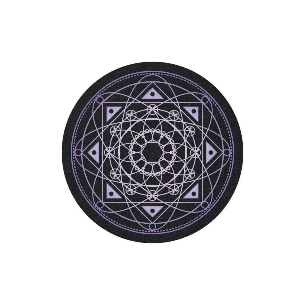 MOODMATS - 5" Round Bong Pad & Dab Rig Coaster - Gemini Grid - The Dab Lab