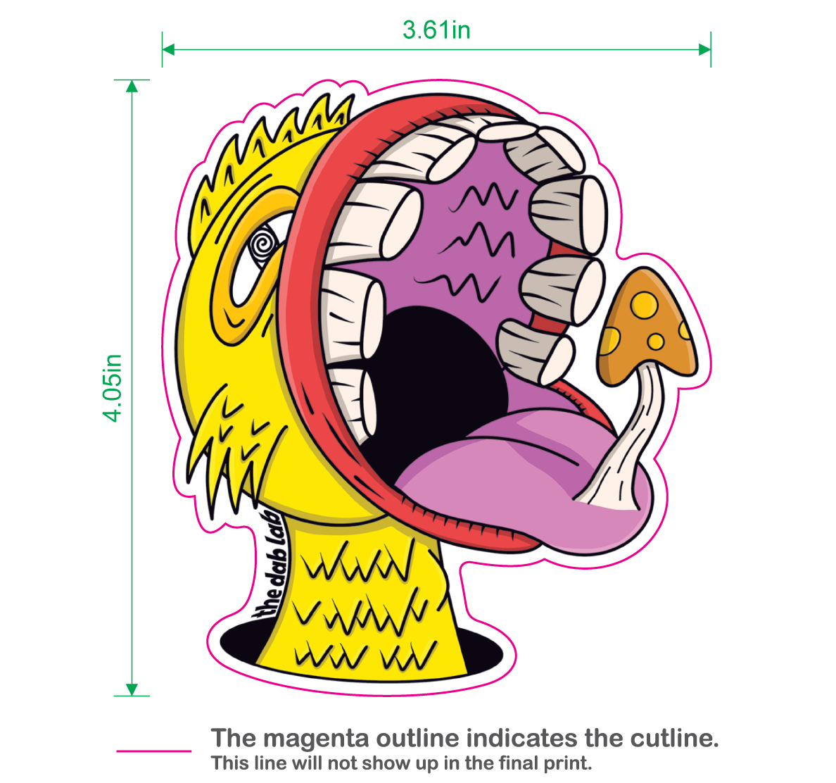 MISTAH NOSTALGIC - "Trippy Chicken Man" Sticker - The Dab Lab