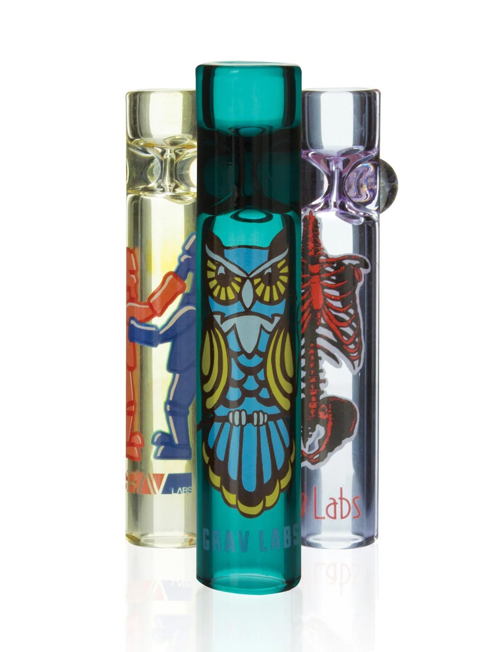 GRAV LABS - 16mm Glass Chillum Taster Pipes (Pick Design & Color) - The ...