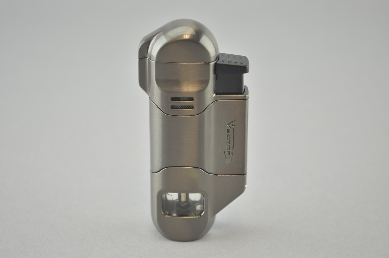 VECTOR - Radar Triple Flame Torch Lighter - Gunmetal Satin - The Dab Lab