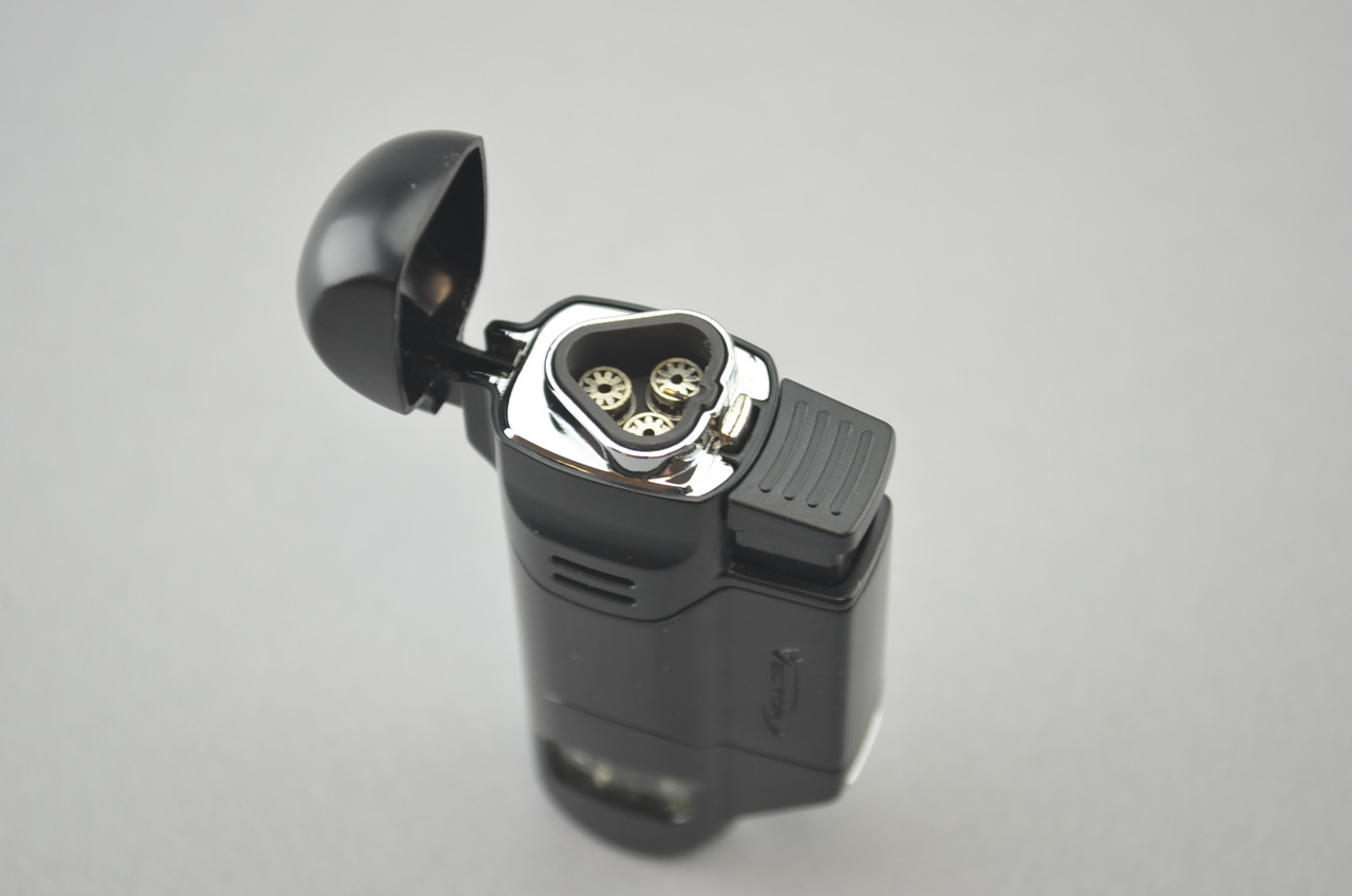 VECTOR - Radar Triple Flame Torch Lighter - Black Matte - The Dab Lab