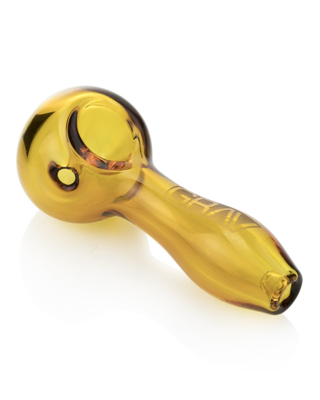 GRAV - 4" Spoon Pipe w/ Single Hole Push Bowl and Carb (Pick a Color ...