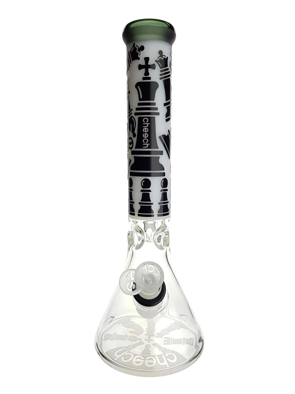 CHEECH - Deep Carve Chess Beaker Bong w/ Removable Downstem & 14mm ...