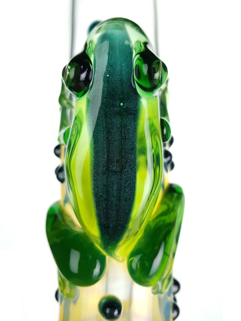 TRIDENT - 44mm Striped Frog Glass Bong - #4 - The Dab Lab