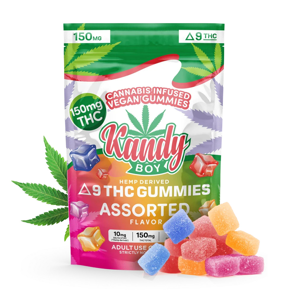 KANDY BOY - Delta 9 THC Vegan Gummies (150mg / 10 Count) - PICK A FLAVOR! - The Dab Lab