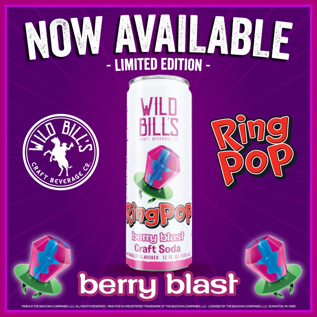 WILD BILL'S - Craft Sugar Cane Soda - Ring Pop Berry Blast (Limited ...