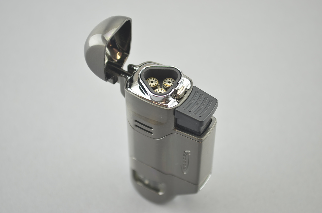 VECTOR - Radar Triple Flame Torch Lighter - Gunmetal Satin - The Dab Lab