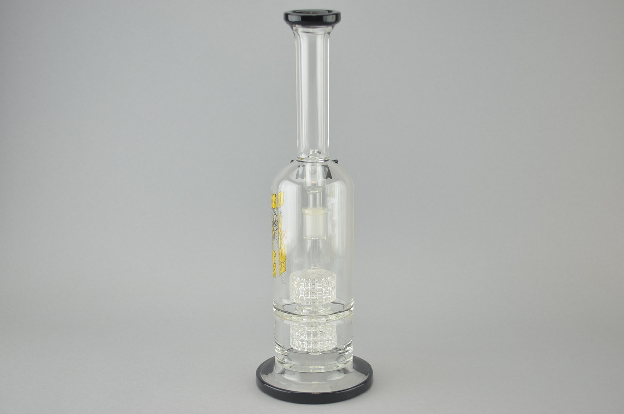 KILLA BEE - Double Gridded Barrel Perc Tube w/ 18mm Disc Diffused Slide ...