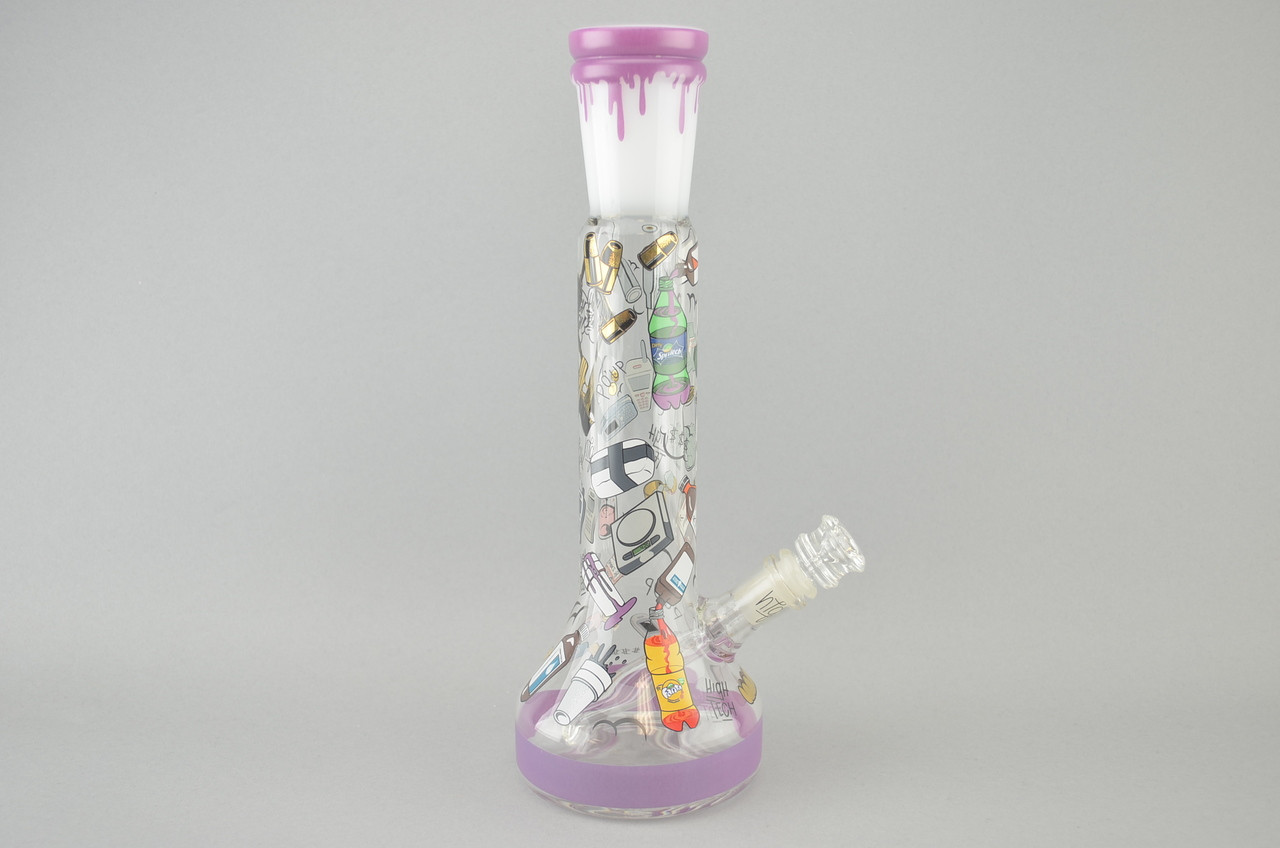 HIGH TECH - Trap Tube Beaker Bong w/ 14mm Removable 6-Slit Diffy ...