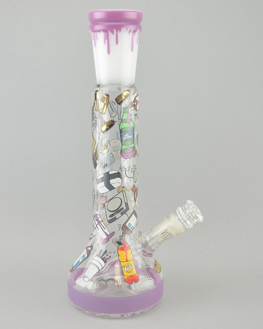 HIGH TECH - Trap Tube Beaker Bong w/ 14mm Removable 6-Slit Diffy ...