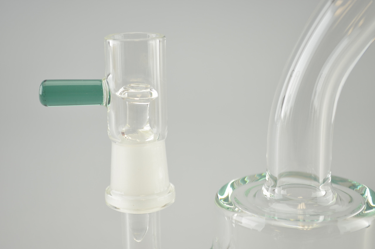 BARE - Mini Dab Rig w/ 14mm Dome & Quartz Nail - Teal - The Dab Lab