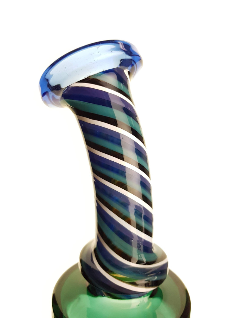 CHEECH - Spiral Dab Rig w/ 14mm Female Joint & Slide - Blue - The Dab Lab