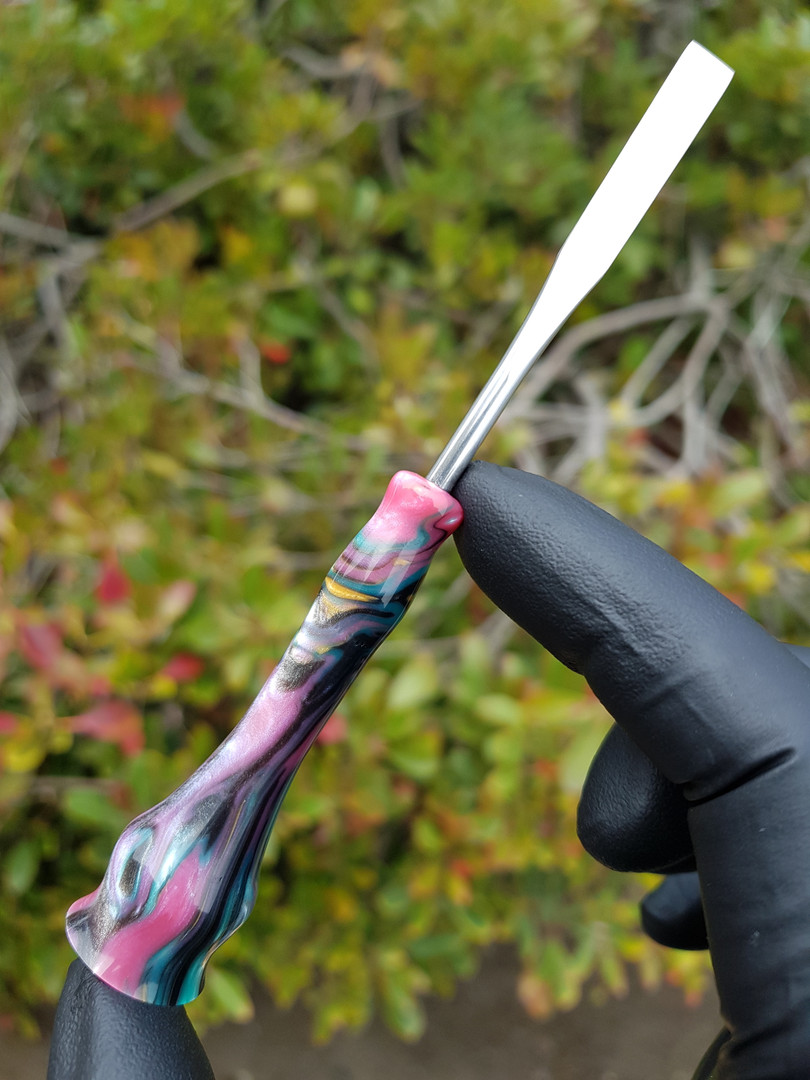 XYLEM TECH - Stainless Steel Dabber w/ Handmade Multi-Color Resin ...