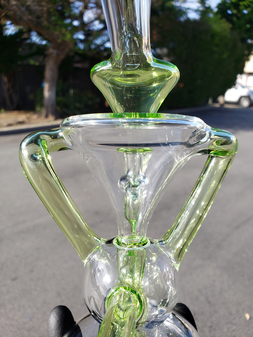 MCGREW - Klein Recycler Rig w/ 10mm Female Joint - Absinthe - The Dab Lab