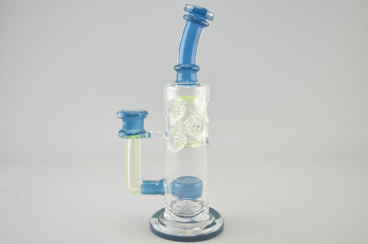 BIG J - Straight Fab Rig w/ Geometric Perc & 14mm Female Joint - #4 (UV ...
