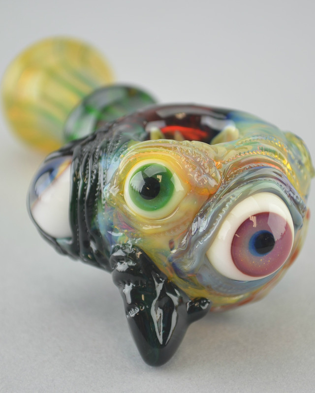 BARD - "Triple Eye" Dry Spoon Pipe w/ Single Hole Push Bowl - #1 - The ...