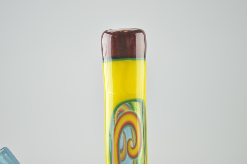 BLU SUN - Worked Mini Tube w/ Direct Inject 14mm 2-Hole Removable Diffy ...