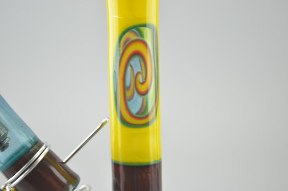 BLU SUN - Worked Mini Tube w/ Direct Inject 14mm 2-Hole Removable Diffy ...