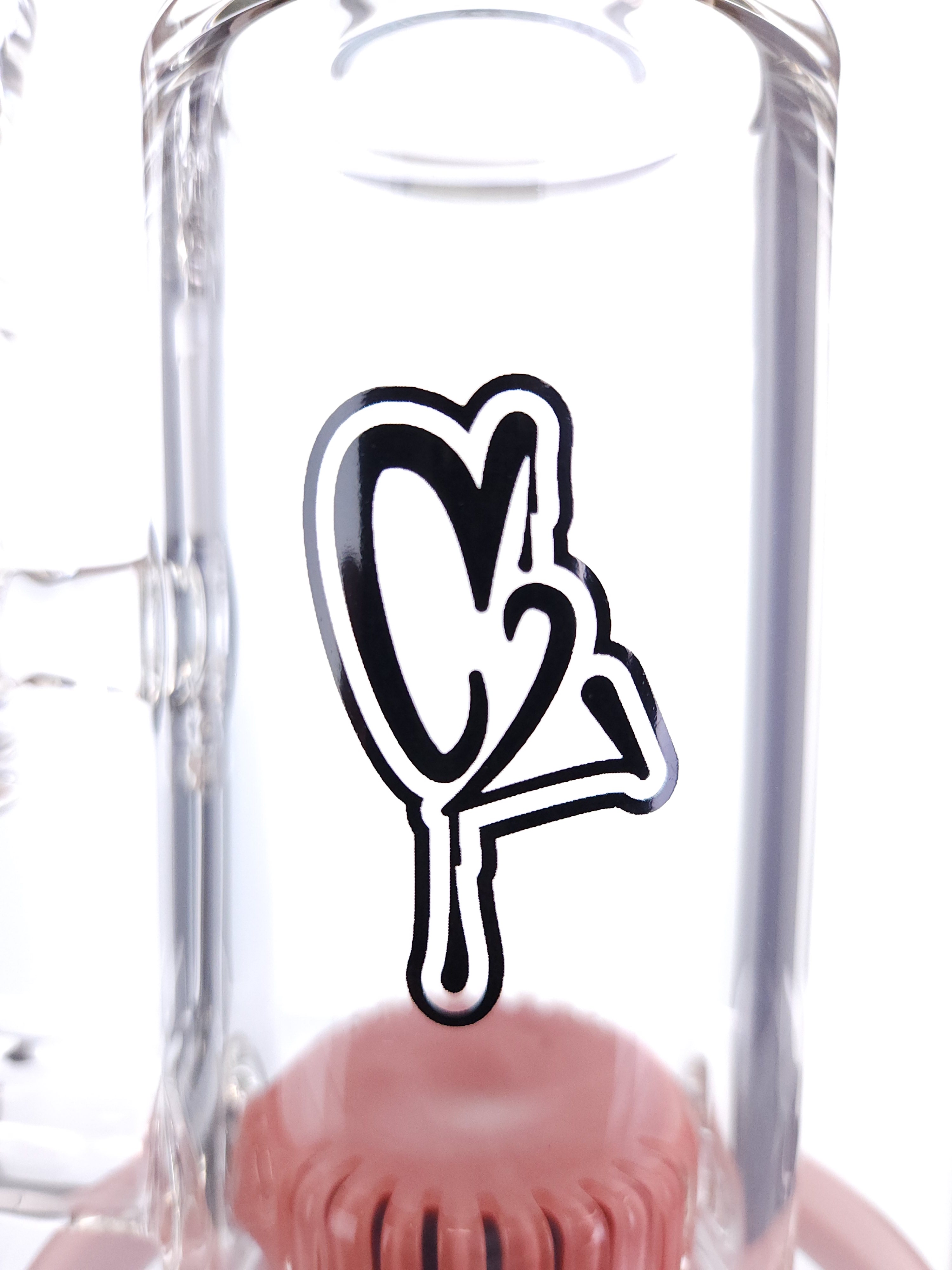 CUSTOM CREATIONS - Circ Perc Tube w/ 18mm Slide - Sunset - The Dab Lab