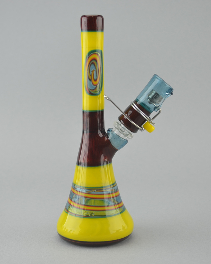 BLU SUN - Worked Mini Tube w/ Direct Inject 14mm 2-Hole Removable Diffy ...