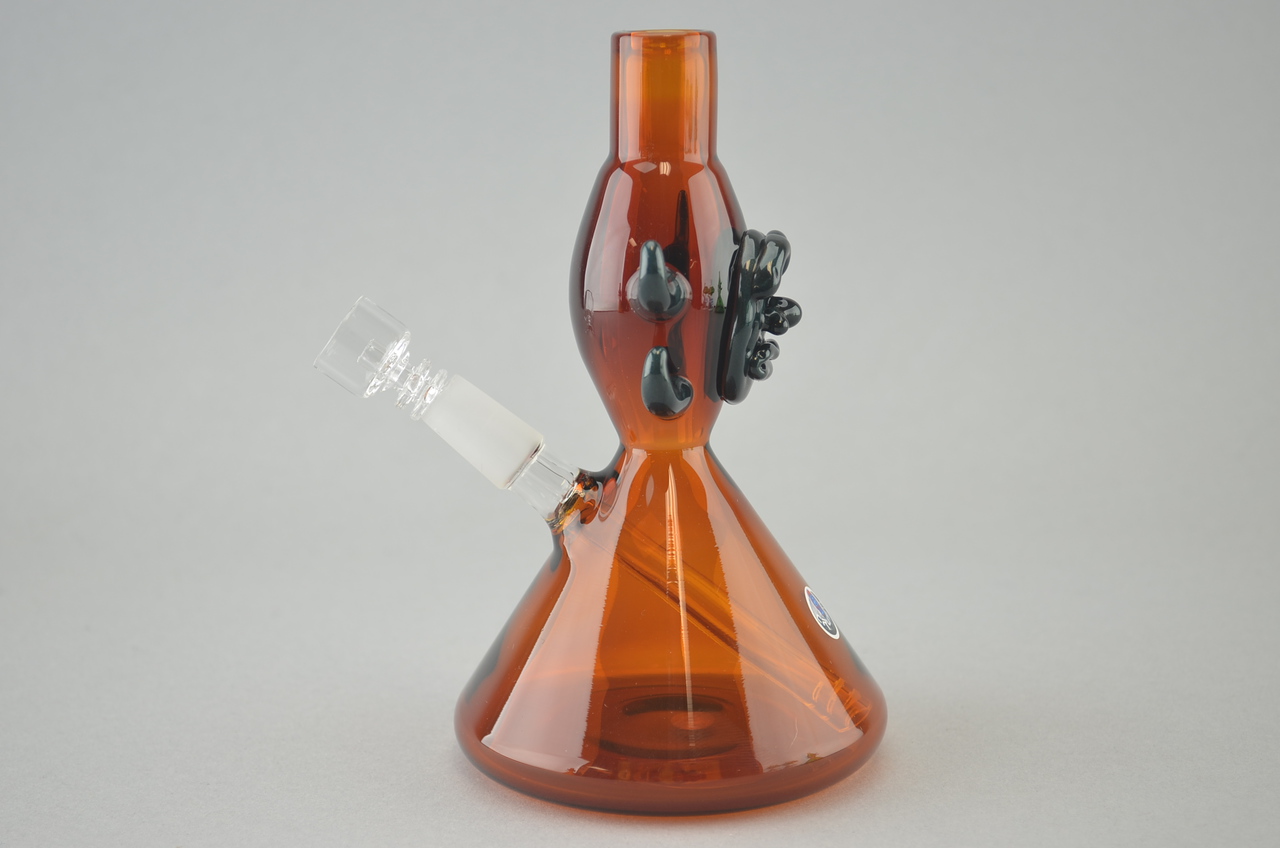 CRUSH - "Face" Mini Tube Dab Rig w/ 14mm Joint & Domeless Quartz Nail ...