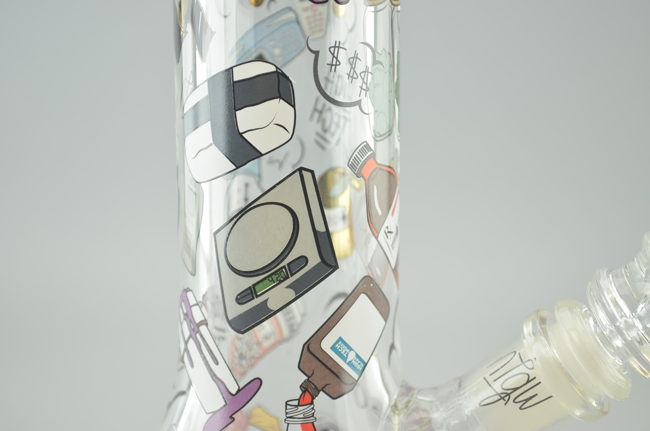 HIGH TECH - Trap Tube Beaker Bong w/ 14mm Removable 6-Slit Diffy ...
