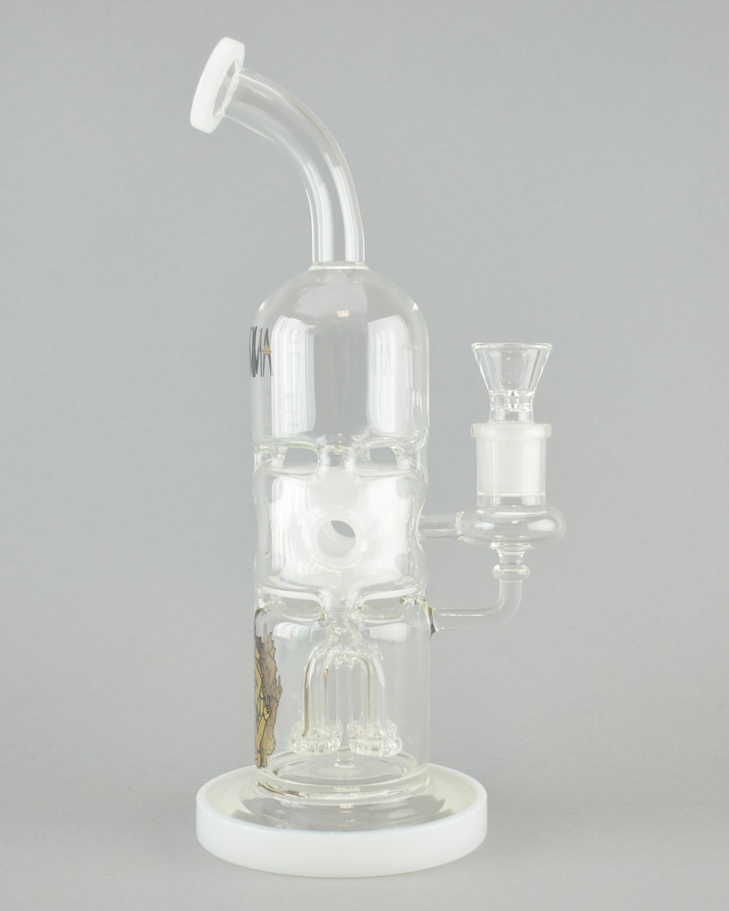 AFM - Swiss Pillar Tube w/ 18mm Female Joint & Slide - White - The Dab Lab