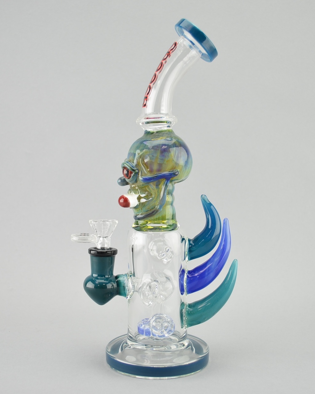 CHEECH - Toking Head Water Pipe w/ 14mm Female Joint & Slide - Teal ...