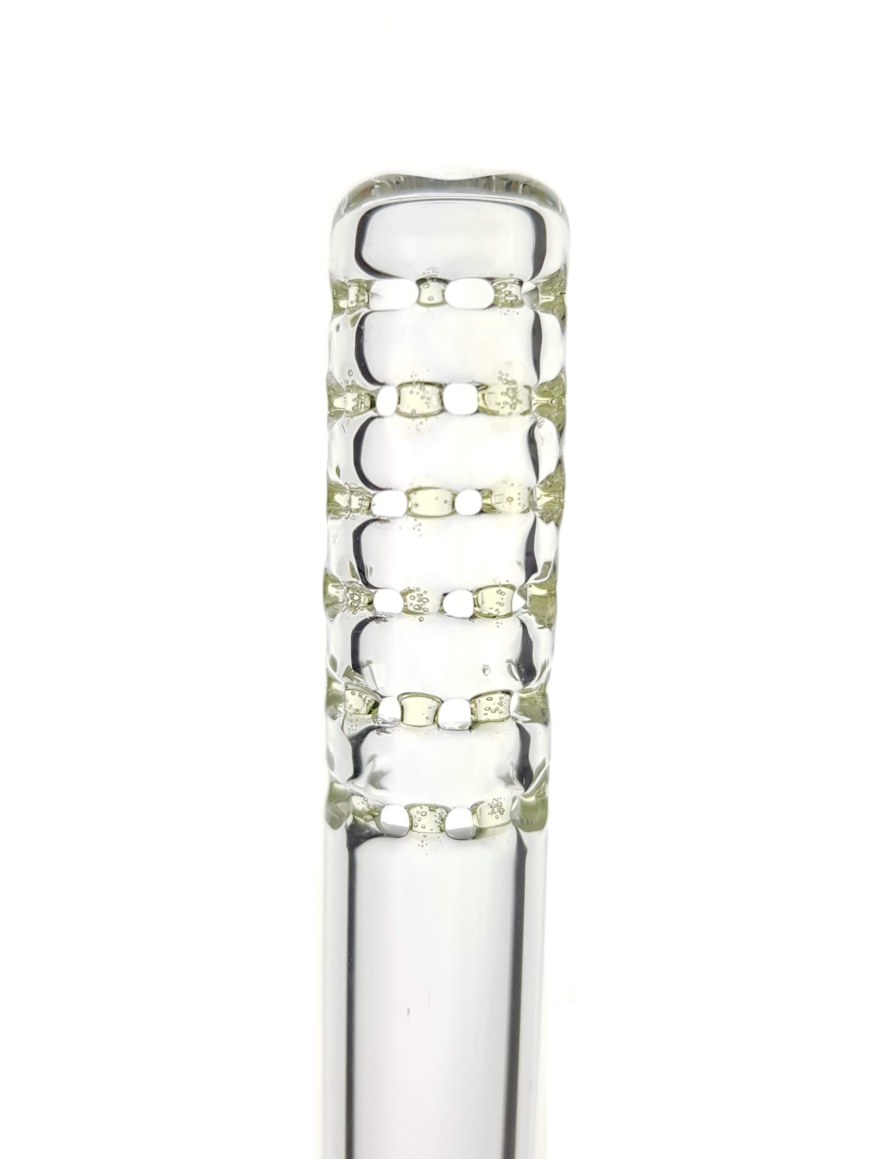 OJ - Glass on Glass Downstem w/ Gridded 6-Slit Diffusion - 18mm to 14mm ...