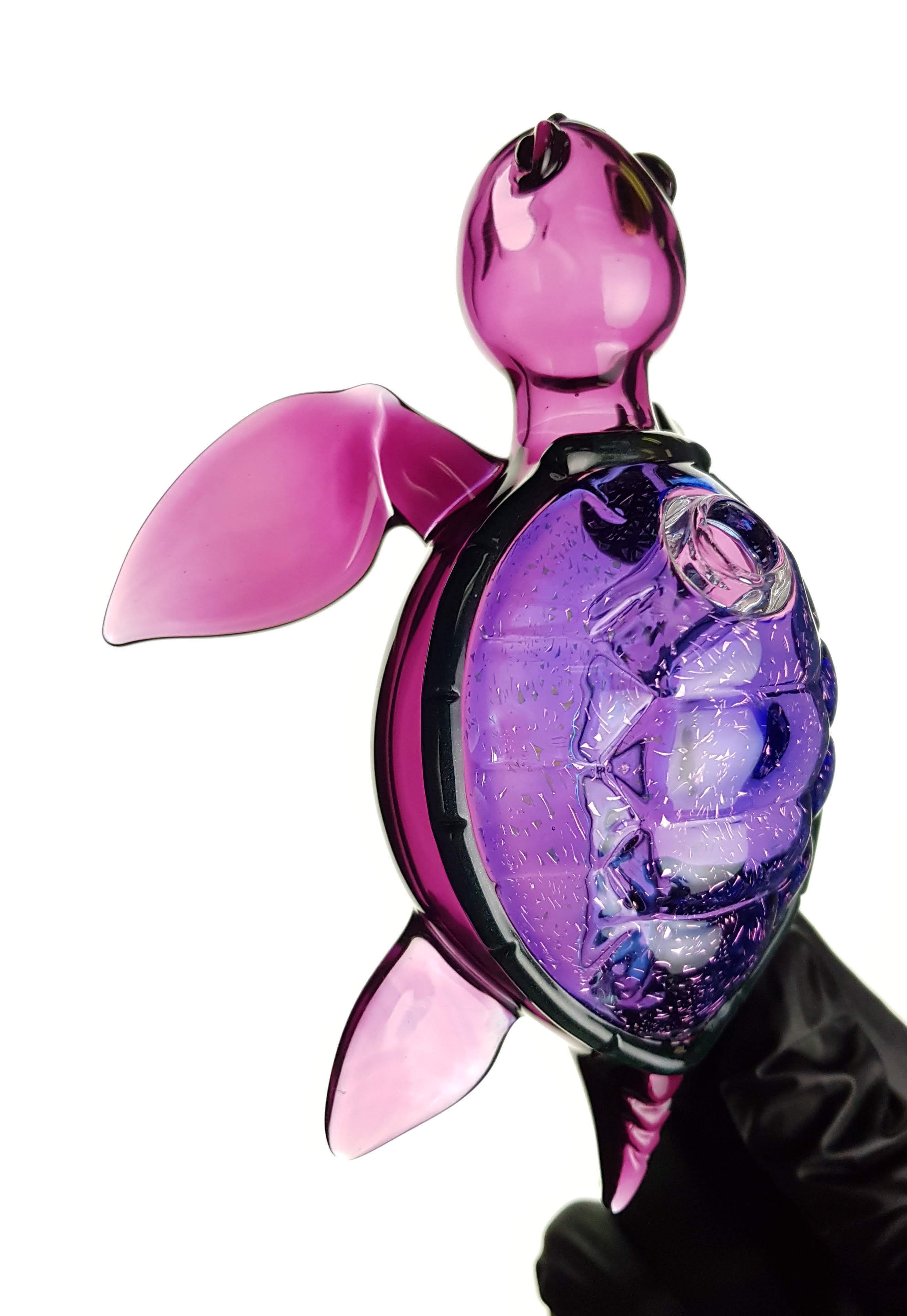 TURTLE TIME - Dichro Sea Turtle Dab Rig w/ 10mm Female Joint - Gold ...