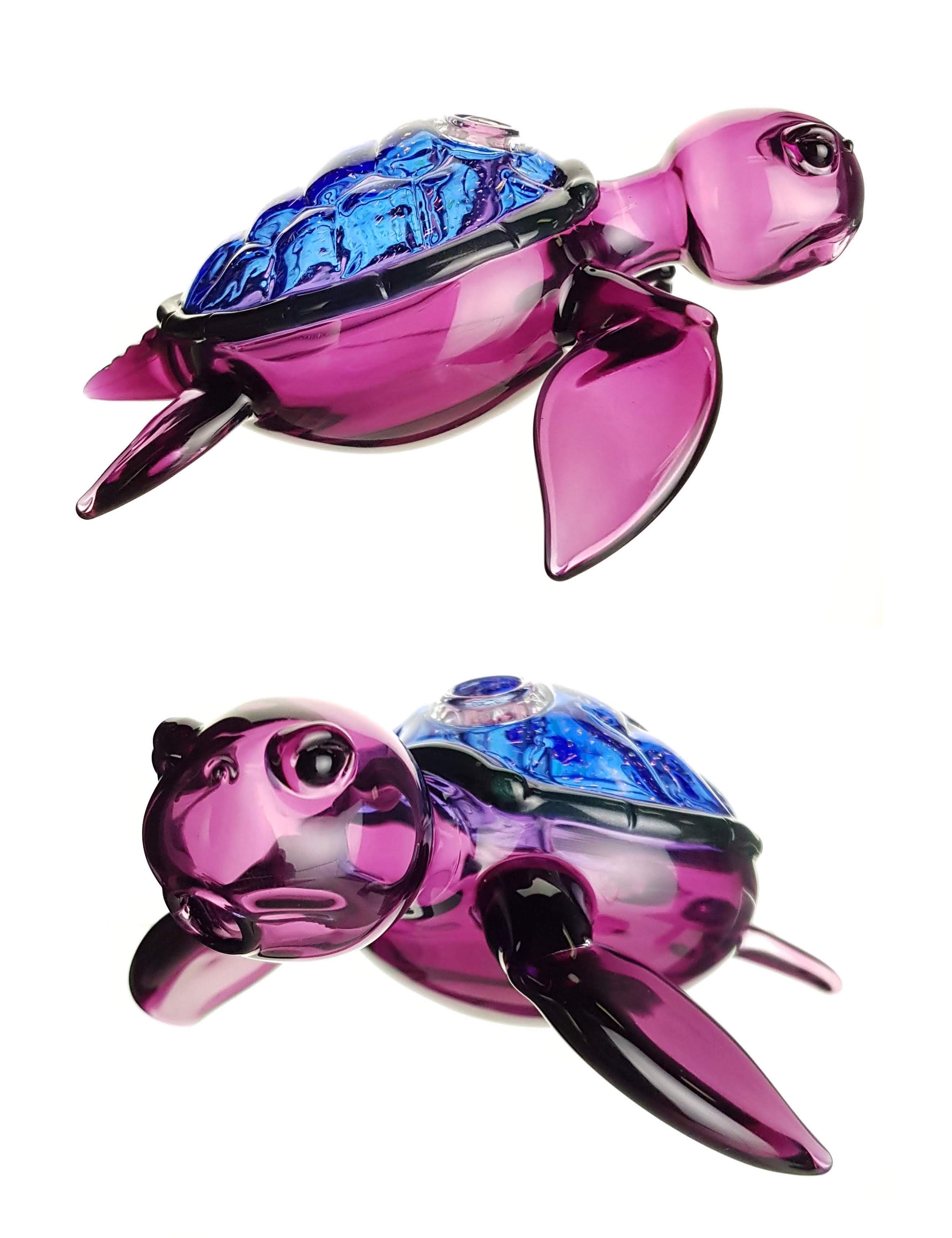 TURTLE TIME - Dichro Sea Turtle Dab Rig w/ 10mm Female Joint - Gold ...