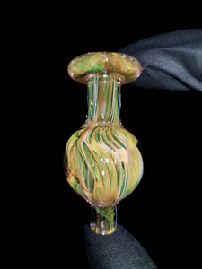 LUKE B - Glass Bubble Marble Carb Cap w/ Fume Work - #21 - The Dab Lab