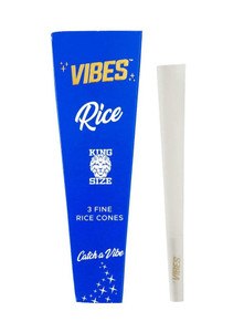 VIBES - Rice Cone Papers - King Size - The Dab Lab