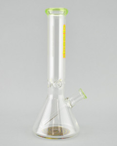 CHEECH - Mini Tube Beaker Bong with Rasta Spiral Linework & 14mm Female ...