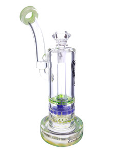 CUSTOM CREATIONS - Triple Ratchet Bubbler w/ 14mm Slide - Hulk - The ...
