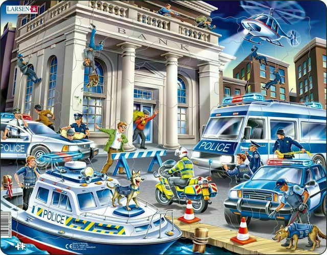 Police 43 Piece Children's Educational Jigsaw Puzzle
