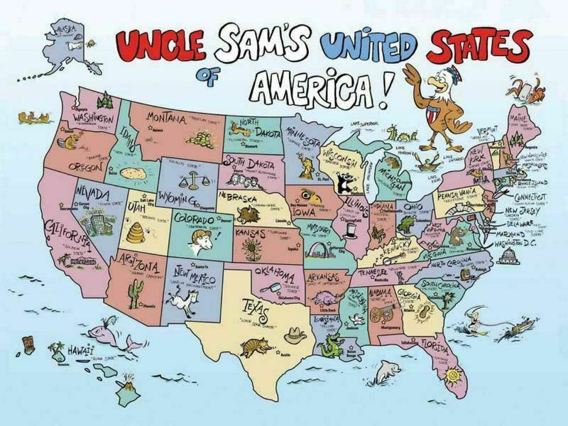 Uncle Sam's Usa 60 Piece Jigsaw Puzzle
