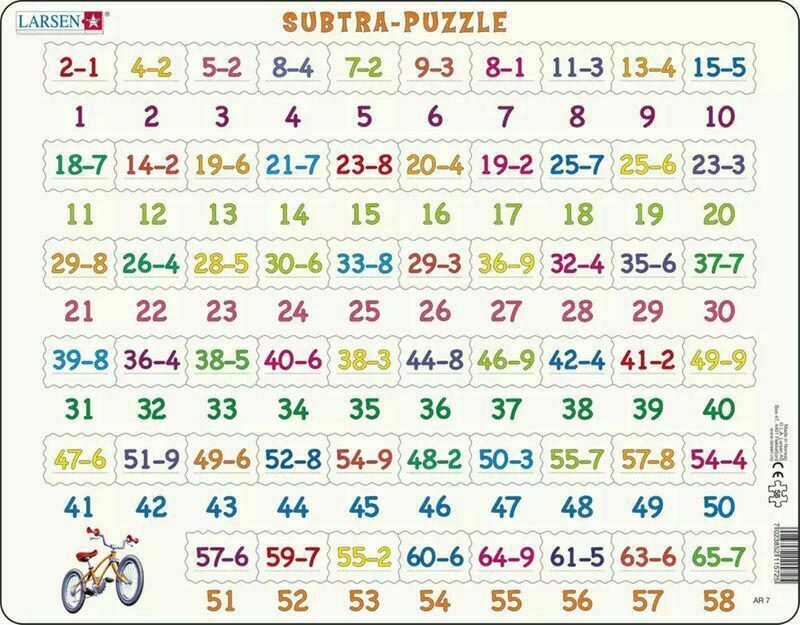 Learning Subtraction 58 Piece Children's Educational Jigsaw Puzzle By ...