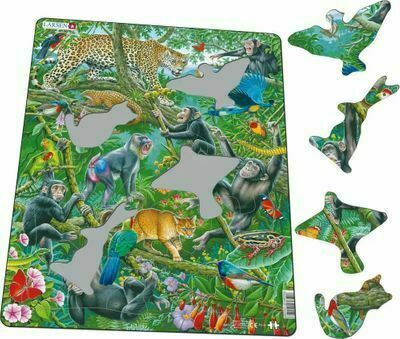 Jungle Life 32 Piece Children's Educational Jigsaw Puzzle By Larsen