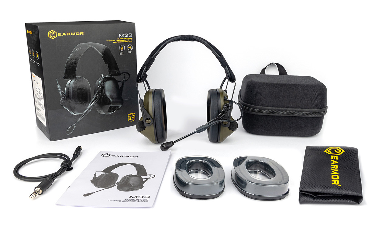 Earmor M33 Bluetooth Electronic Ear Muffs - Tactical Black