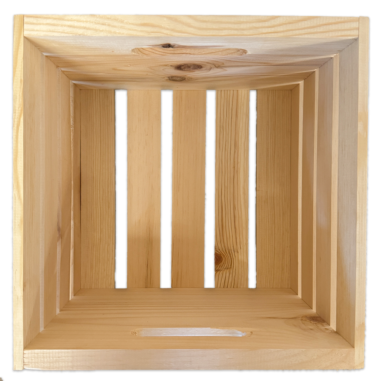 Pine Handle Cube Crate (2 Pack) - Birch Logs