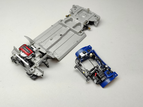 Mitsubishi Lancer EVO VI Blue - Chassis. - AUTOart Spares