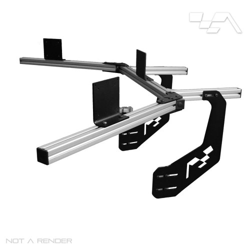 Advanced Integrated Triple Monitor Stand | Matte Black | VESA 100mm/75mm