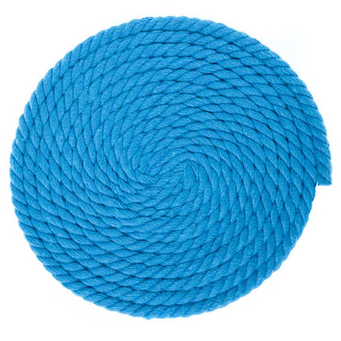 1/4 Inch Twisted Cotton Rope - Cyan | Outdoor Bunker