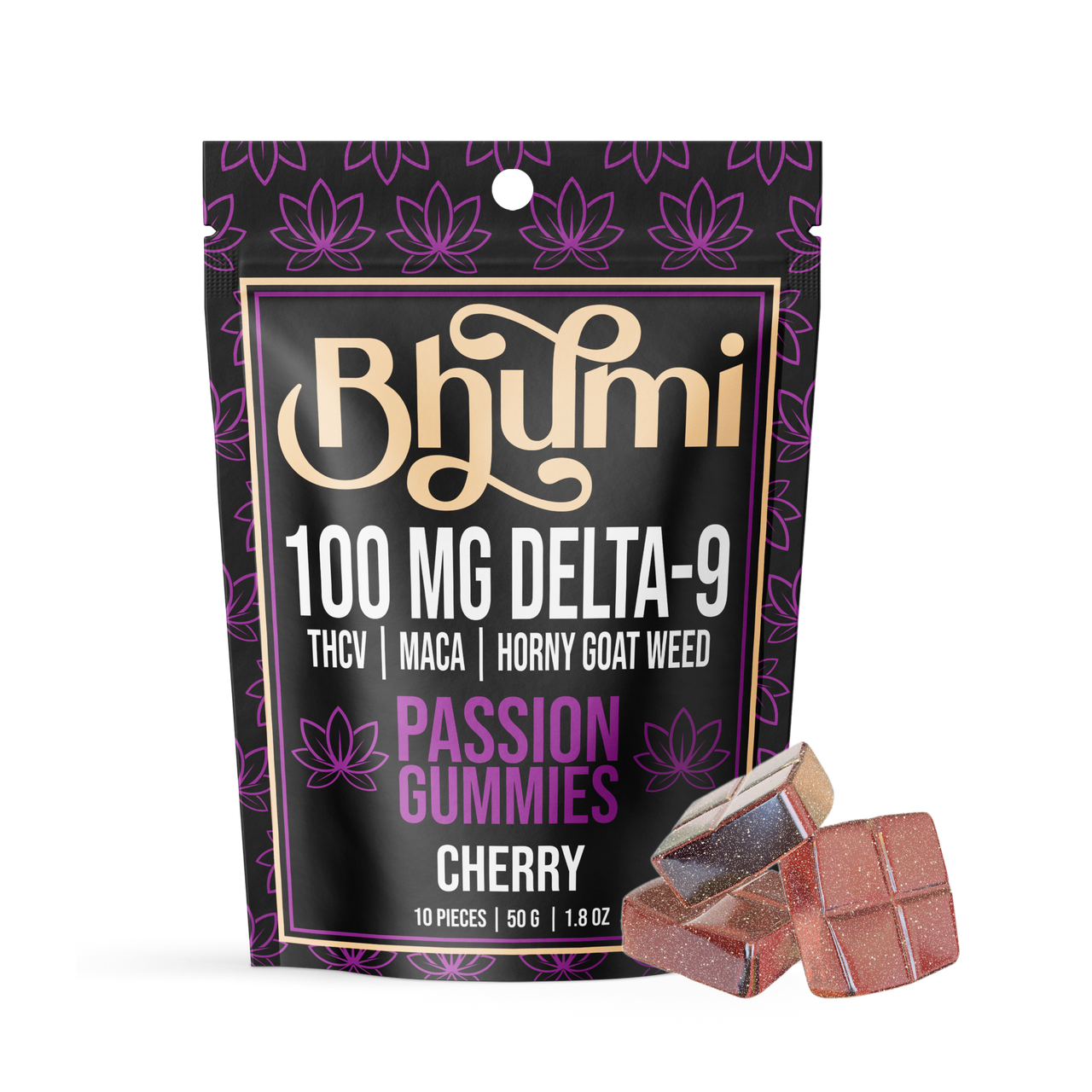Cherry Passion Gummies 10-Pack (D9, THCv, Maca, Horny Goat Weed ...