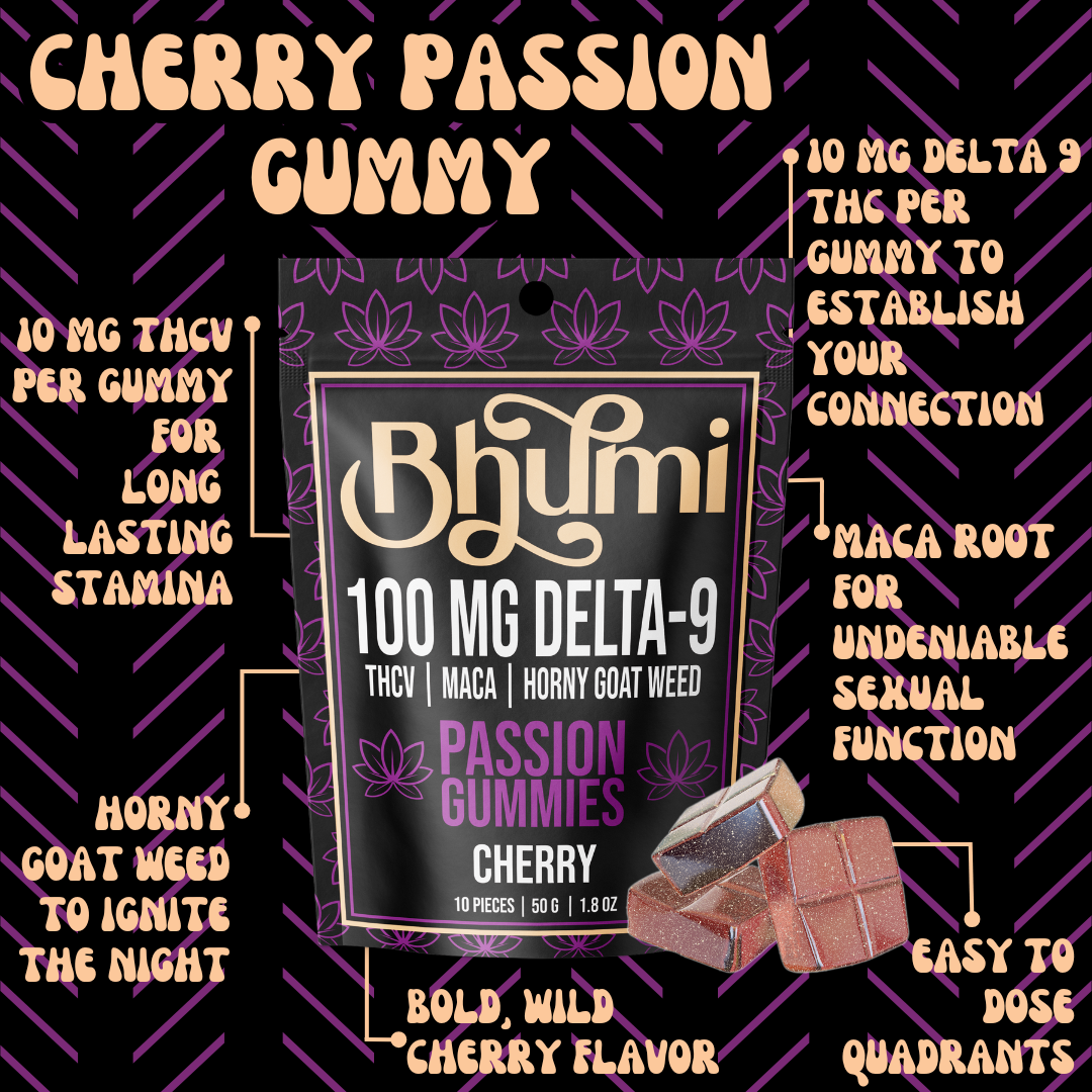 Cherry Passion Gummies 10-Pack (D9, THCv, Maca, Horny Goat Weed ...